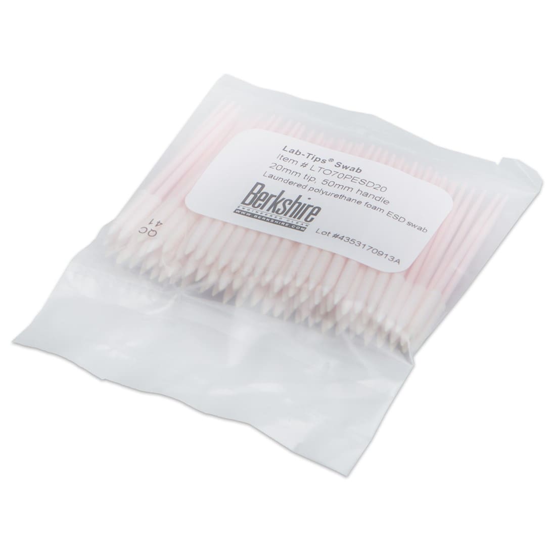 Berkshire Lab-Tips Pointed Tip Foam Head ESD Swab